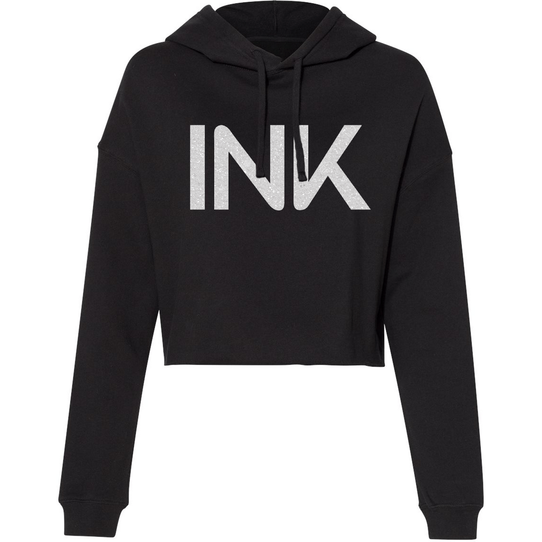 INK Glitter Women's Cropped Hoodie